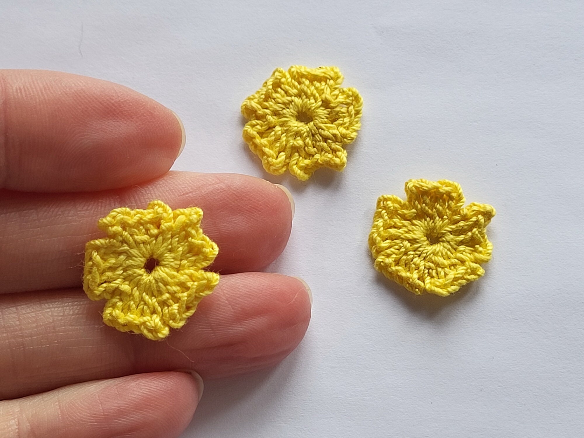 Micro Crochet Flower Pattern Easy Crochet Yellow Instruction - Etsy Canada