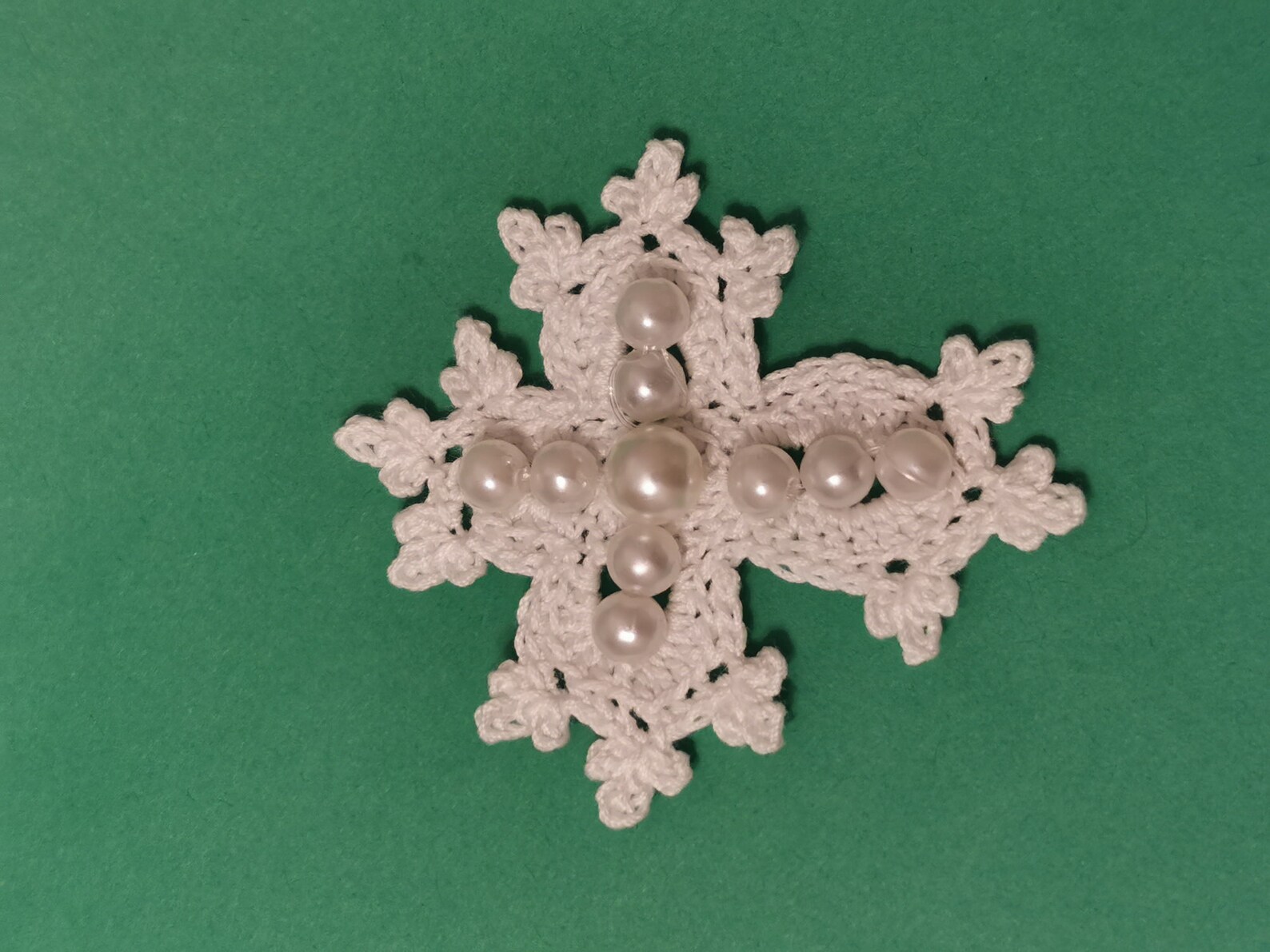 Crochet Cross Pattern: Beaded Motif Tutorial (PDF) - Etsy