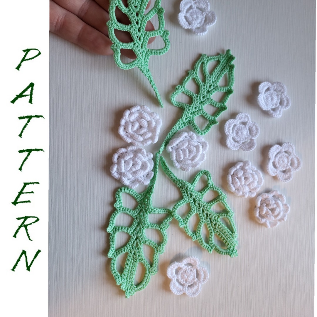 Set of 3 Crochet Patterns, Learn Crocheting, Leaves and 3D Clones ...