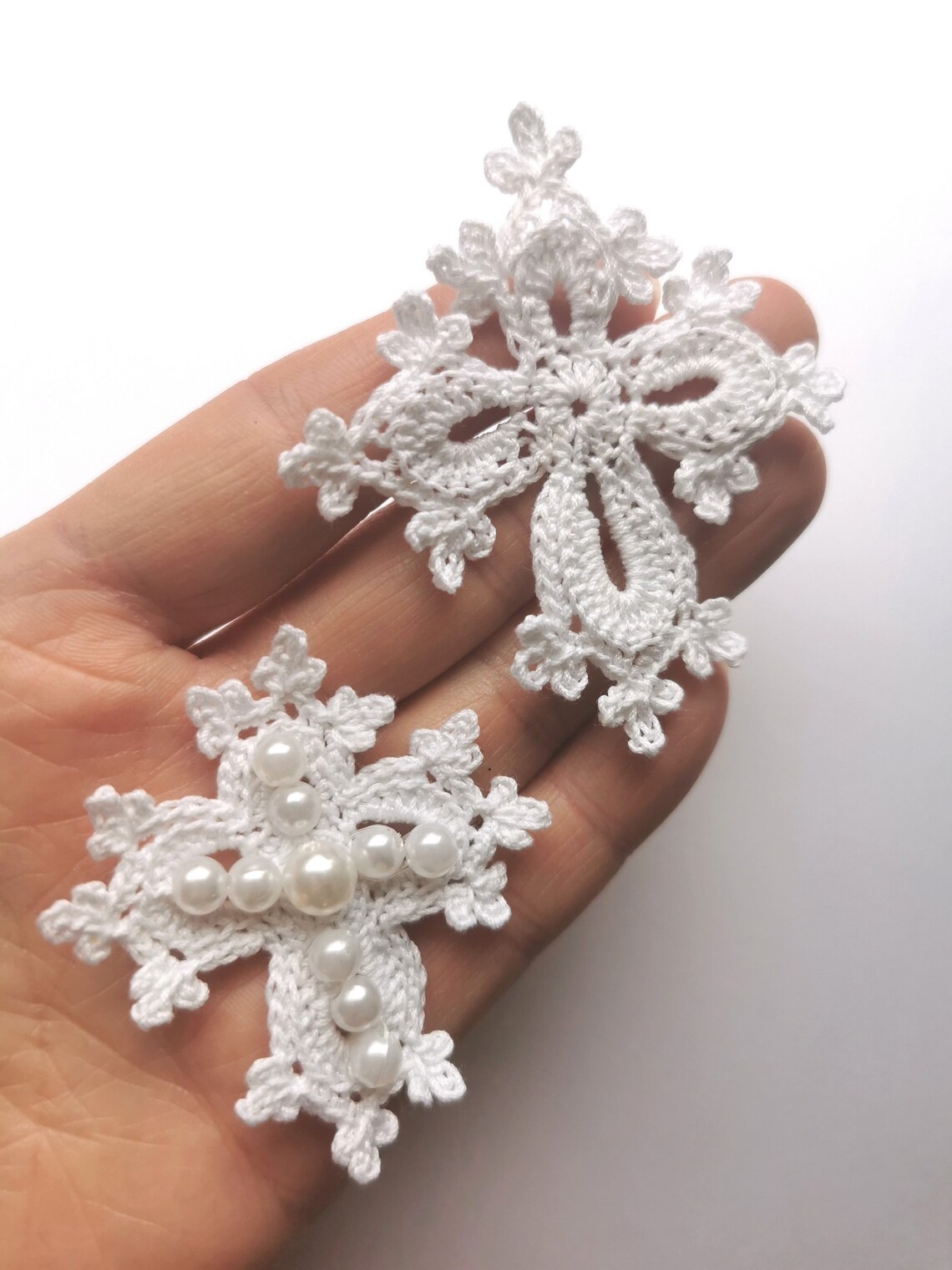 Crochet Cross Pattern: Beaded Motif Tutorial (PDF) - Etsy