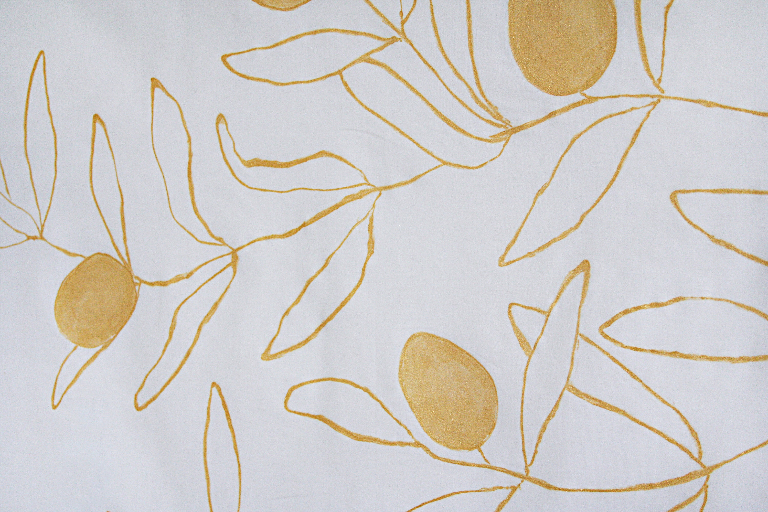 Chuppah Cover Wedding Canopy / Photo Backdrop, Golden Olive Tree ...