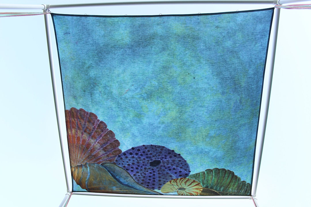 Unique Seashells Design, Wedding Canopy PAINTED CHUPPAH and Photo ...