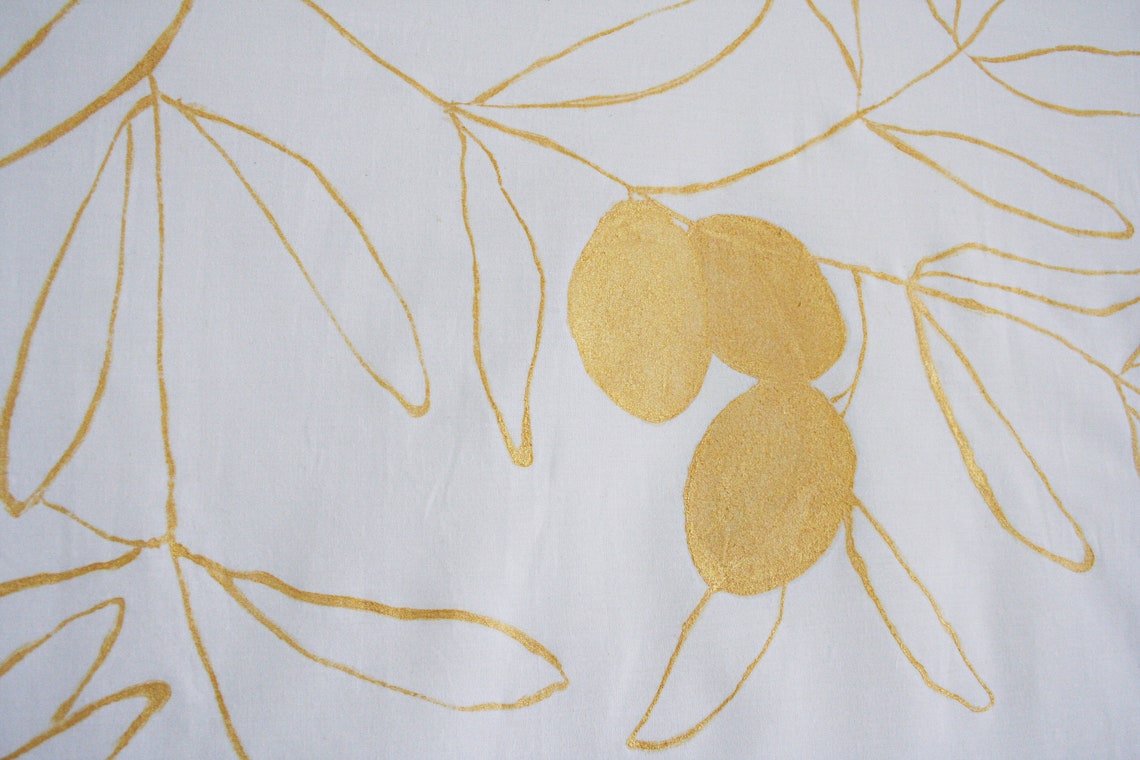 Chuppah Cover Wedding Canopy / Photo Backdrop, Golden Olive Tree ...