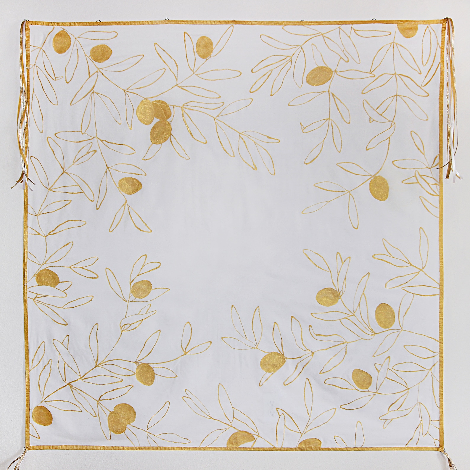 Chuppah Cover Wedding Canopy / Photo Backdrop, Golden Olive Tree ...