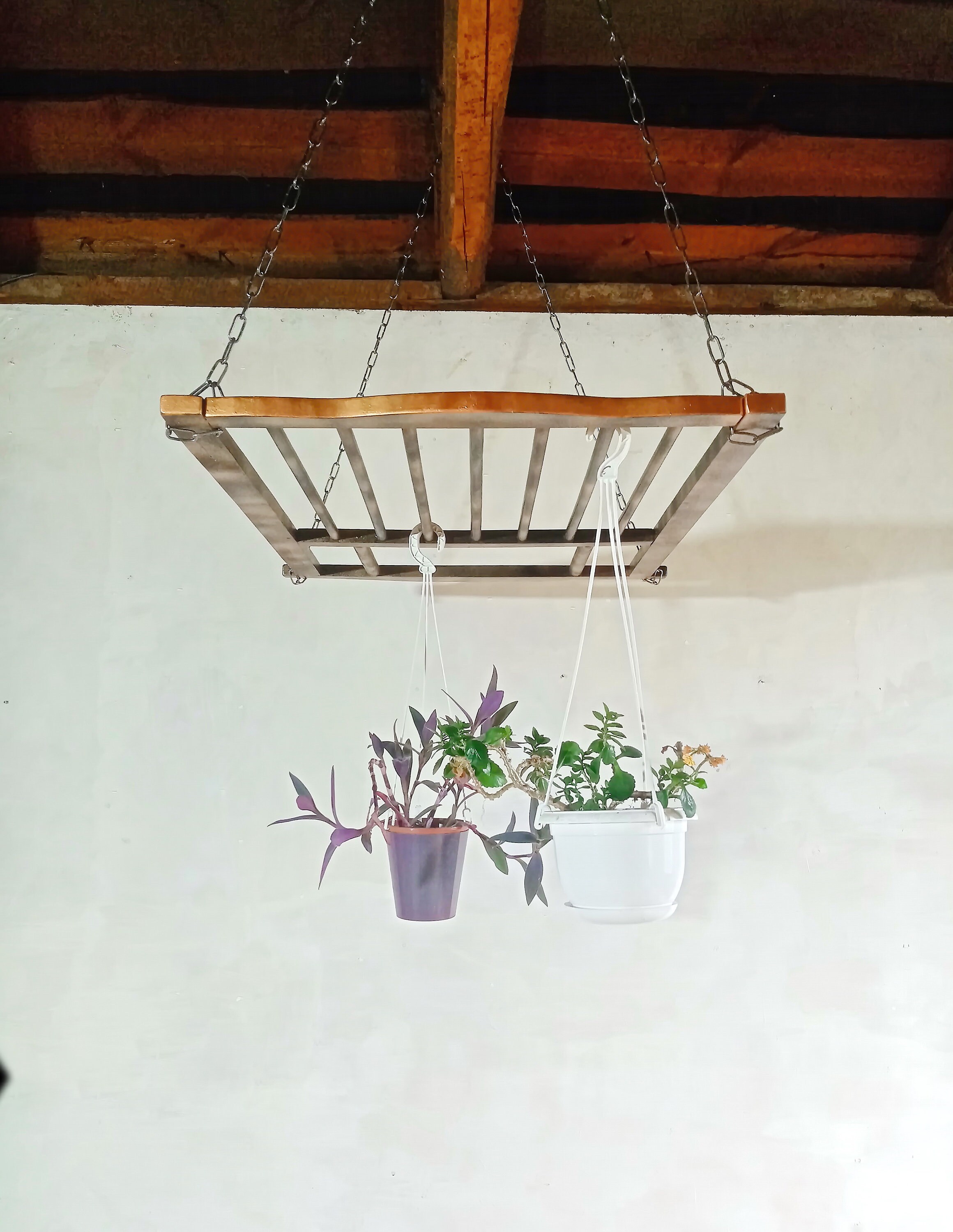 Garden Ladder, Ladder Pot Rack, Pot Rack Ceiling, Pot and Pan Hanger ...