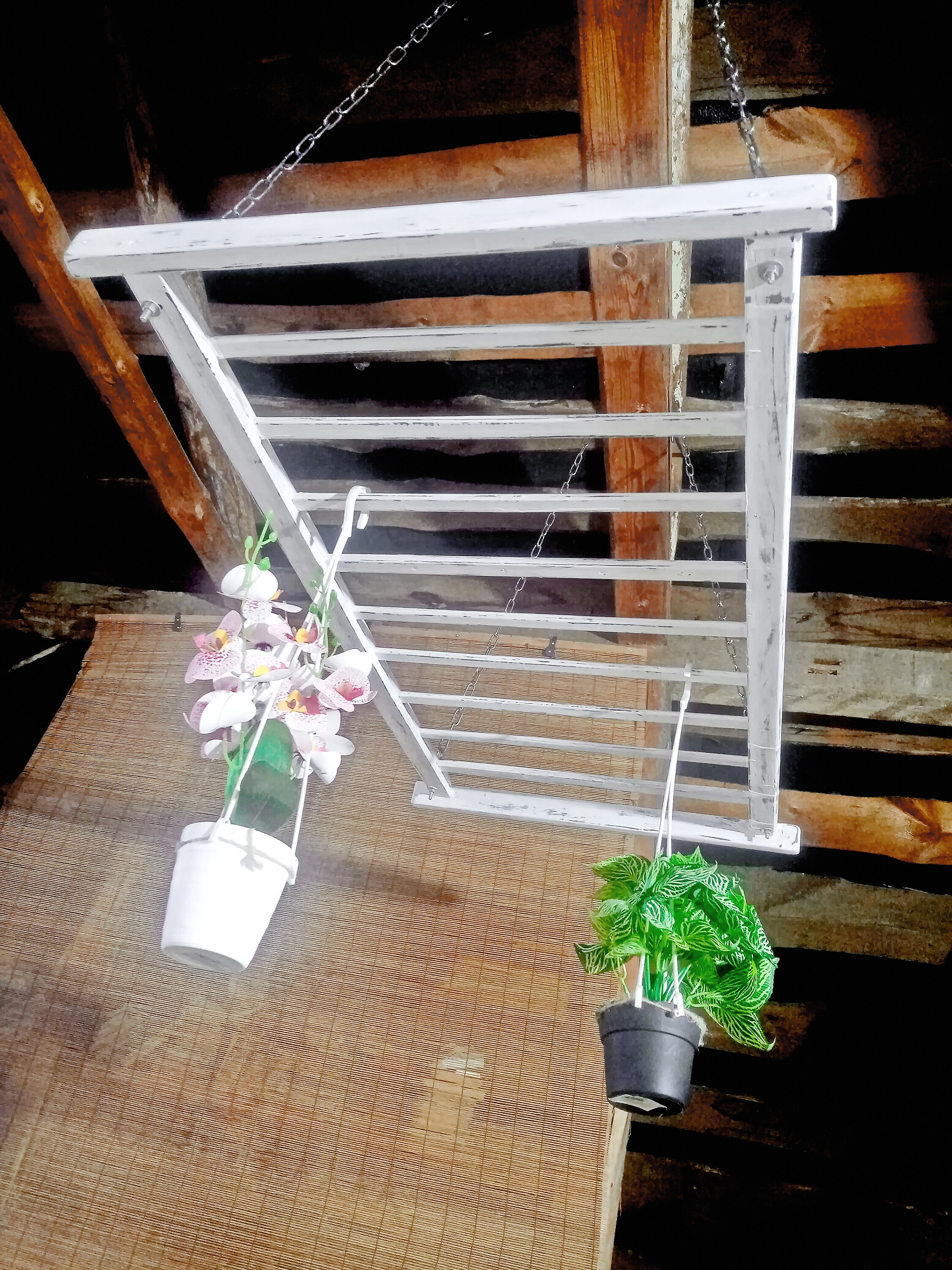 Garden Ladder, Ladder Pot Rack, Pot Rack Ceiling, Pot and Pan Hanger ...