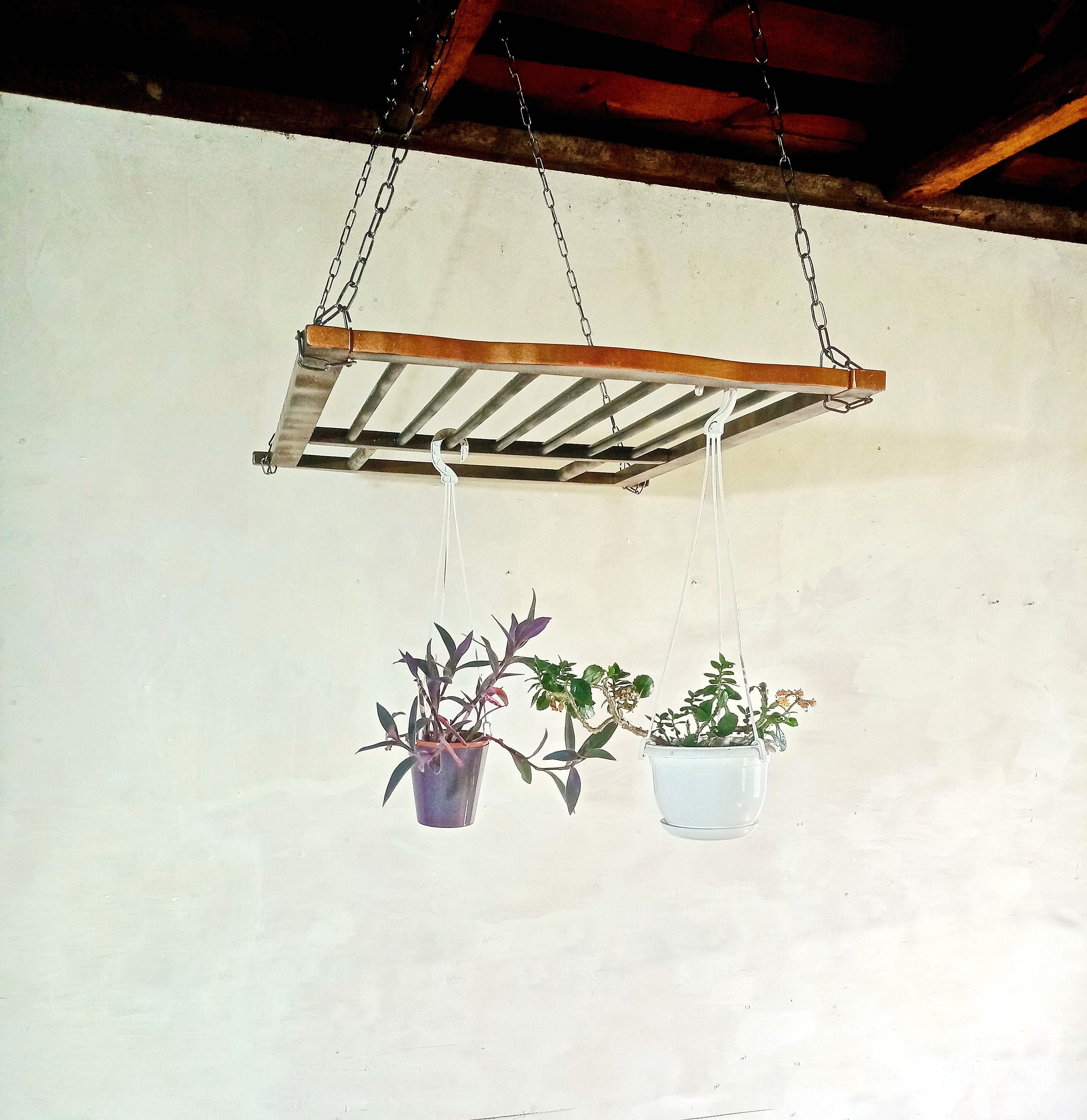 Garden Ladder Ladder Pot Rack Pot Rack Ceiling Pot and Pan - Etsy