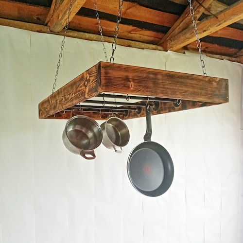Hanging Industrial Pot Rack - Etsy Australia