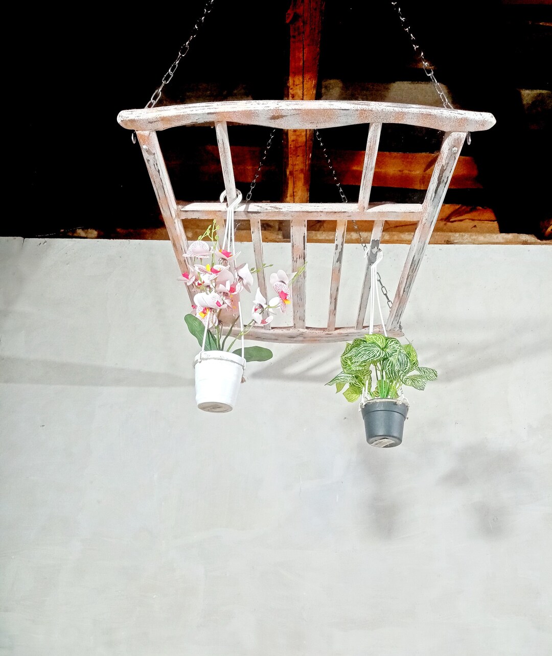Ladder Pot Rack: Hanging Beech Wood Herb Rack, Pan Ceiling Storage - Etsy