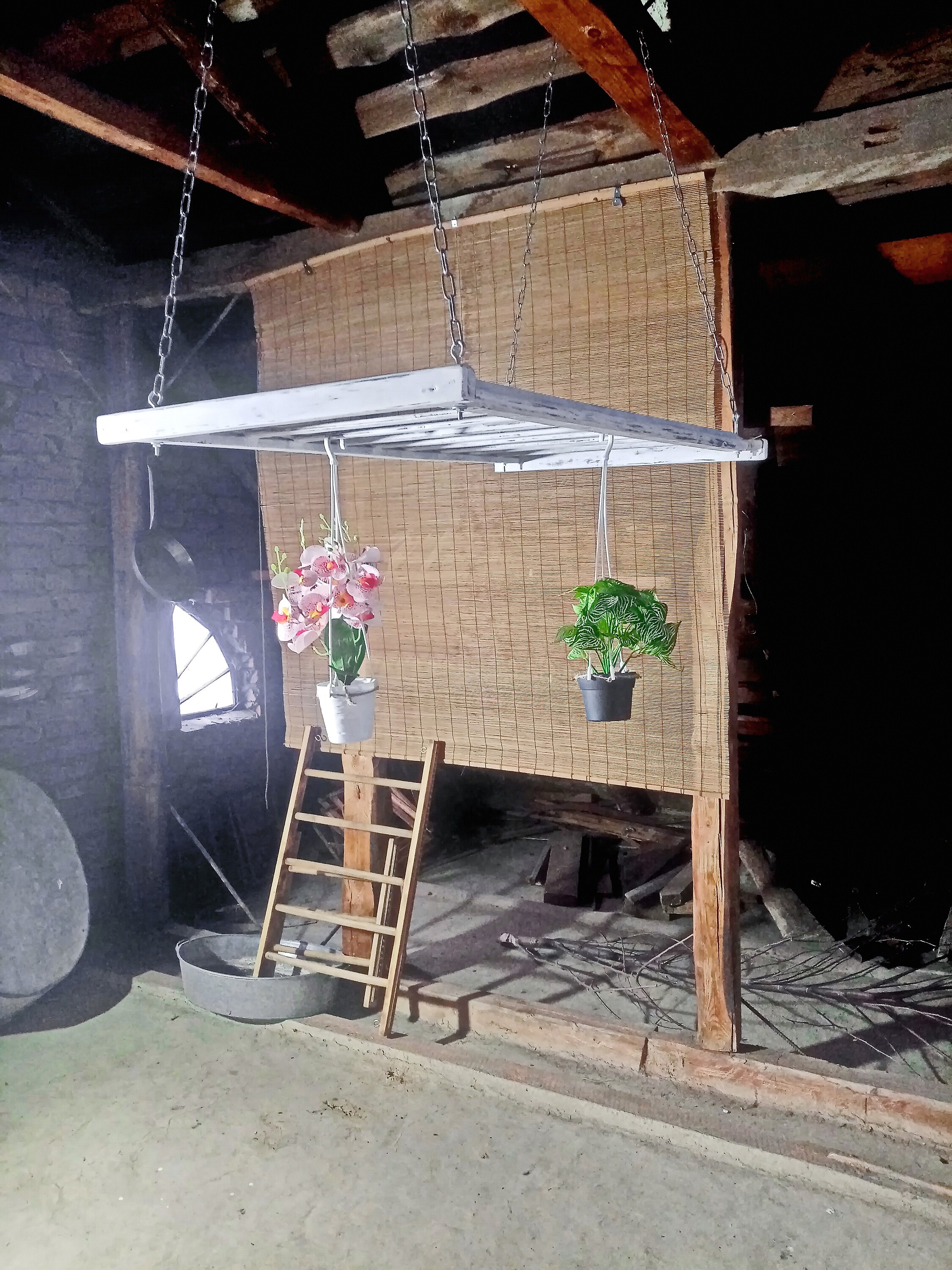 Garden Ladder, Ladder Pot Rack, Pot Rack Ceiling, Pot and Pan Hanger ...