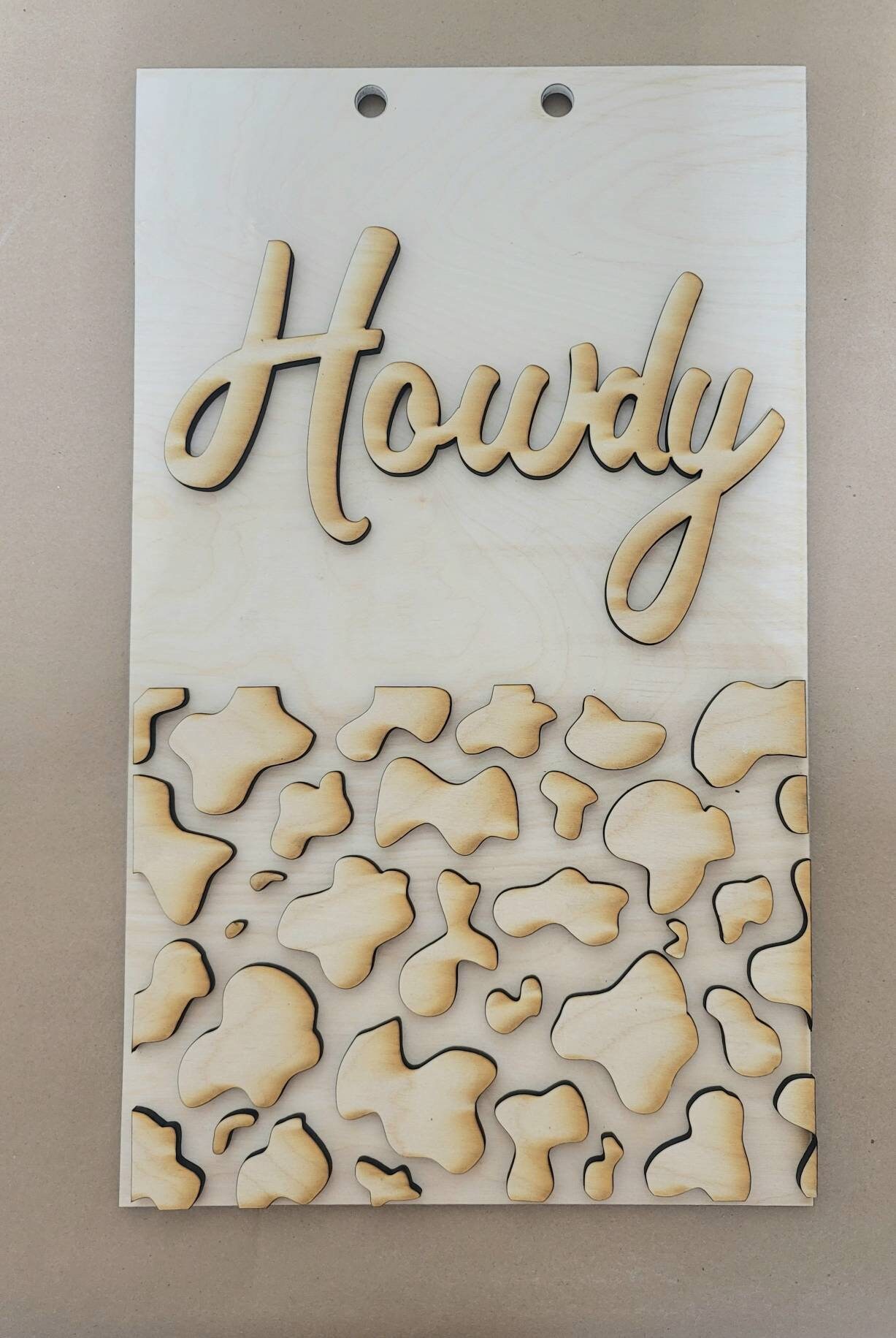 Cow Print Door Hanger Door Hanger Cut File Farmhouse Door - Etsy