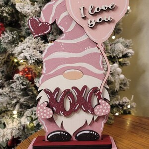 Valentine's Day Gnome Shelf Sitter, Tiered Tray Gnome, Svg, Love ...