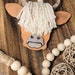 Cow Car Charm Highland Cattle Macrame Car Charm Rearview - Etsy