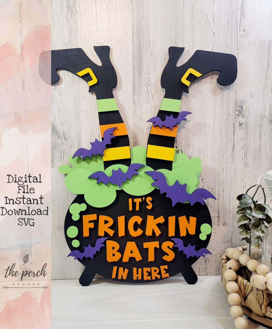 Its Frickin Bats, Door Hanger, SVG, Halloween Sign, Bats SVG, Glowforge ...