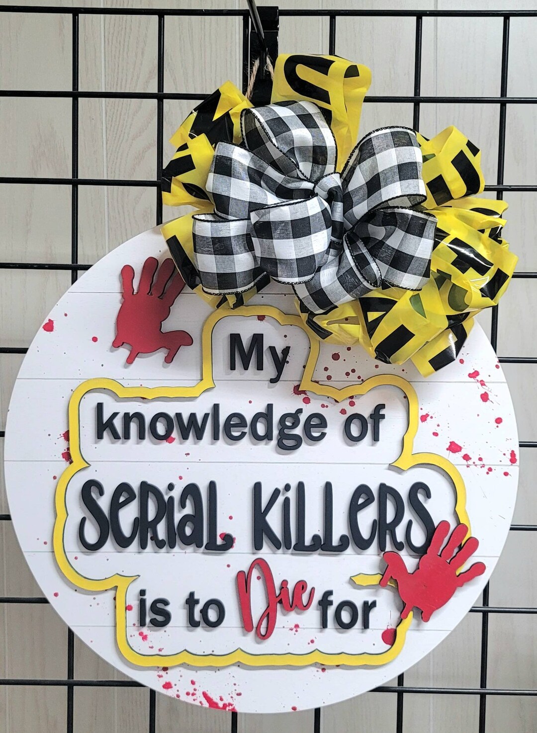 Serial Killer Door Hanger, True Crime, to Die For - Etsy
