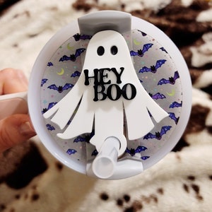 Halloween Stanley Cuptopper, Hey Boo, Ghost, Stanley Cup 40oz, Stanley ...