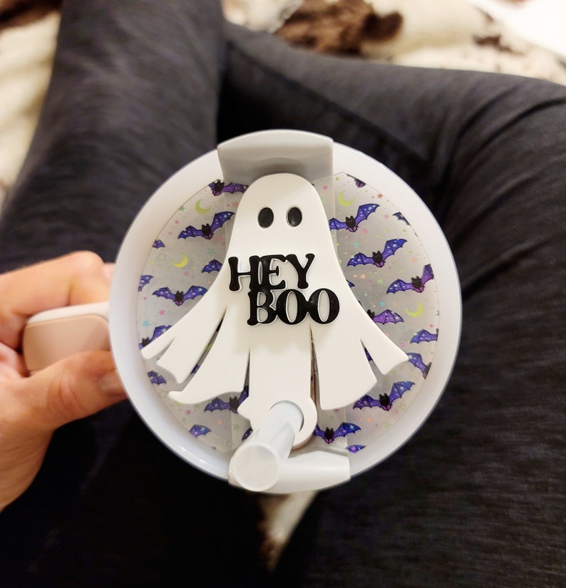 Halloween Stanley Cuptopper, Hey Boo, Ghost, Stanley Cup 40oz, Stanley ...