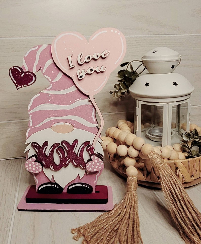 Valentine's Day Gnome Shelf Sitter, Tiered Tray Gnome, Svg, Love ...