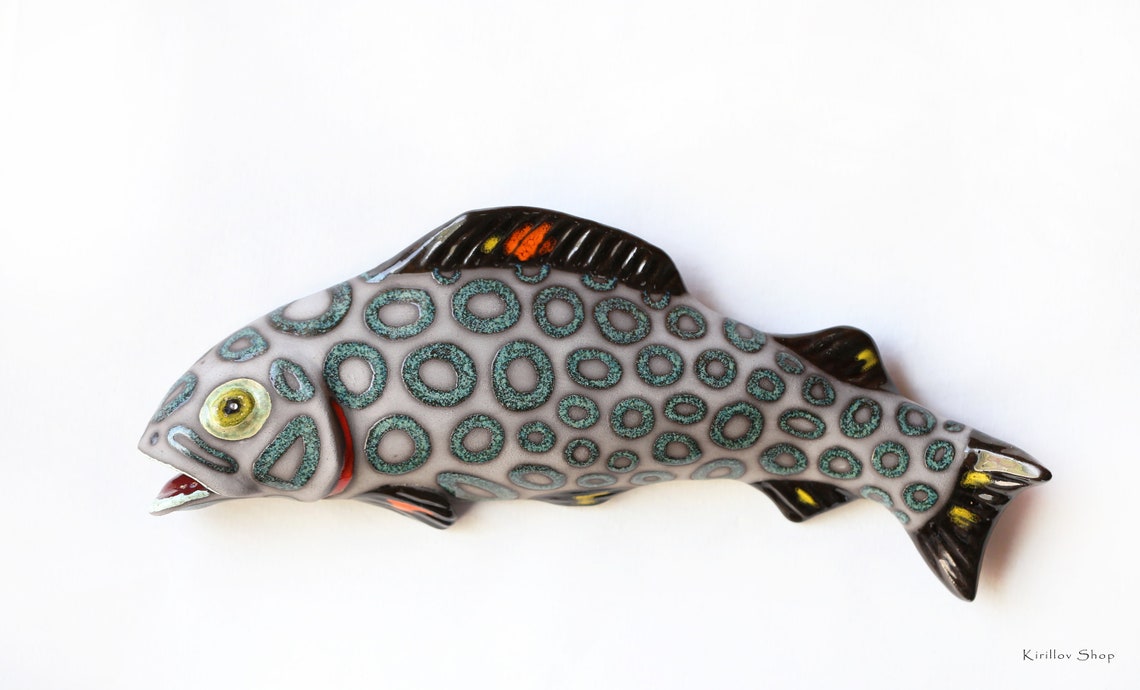 Ceramic Fish Wall Decor Handmade Art Fisherman Gift Home - Etsy