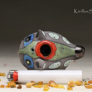 Animal Smoking Pipe, Handmade Ceramic Cat Pipe, Unique Gift, MADE TO ...