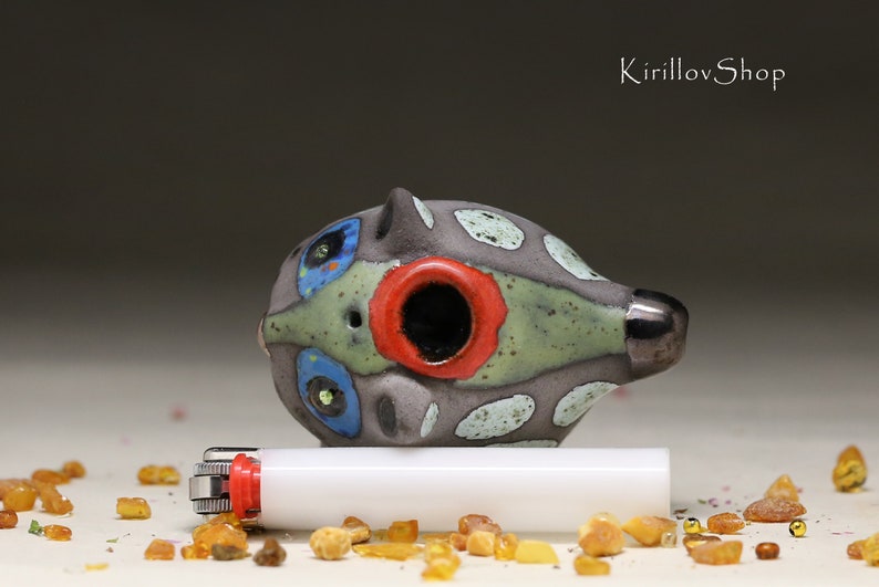 Animal Smoking Pipe Handmade Ceramic Cat Pipe Unique Gift - Etsy
