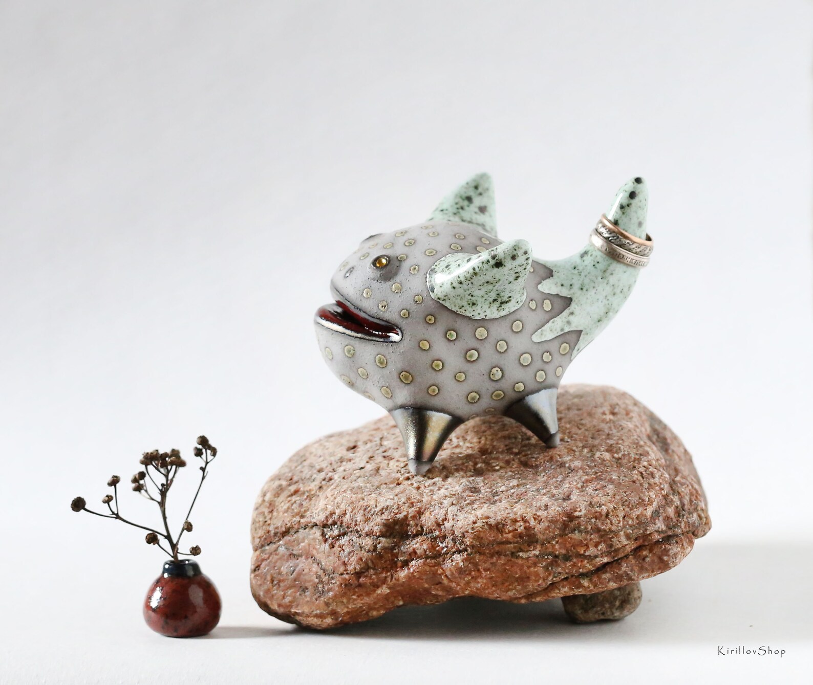 Ceramic Fantasy Creature Sculpture Table Decoration Unique | Etsy