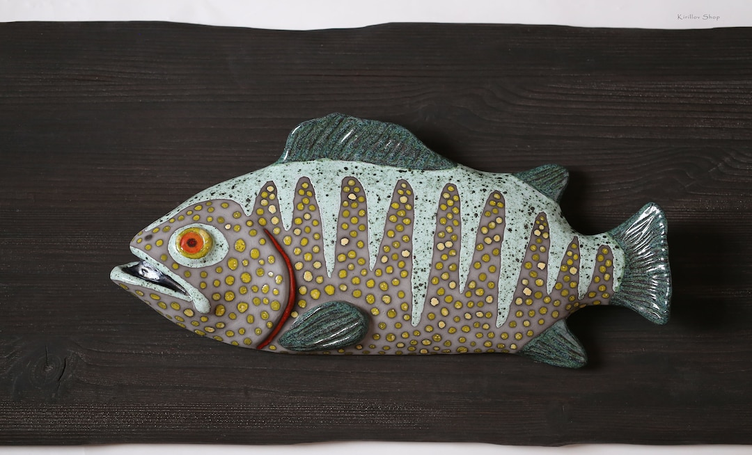 Ceramic Fish Wall Decor, Handmade Art, Fisherman Gift, Home Decor, MADE ...