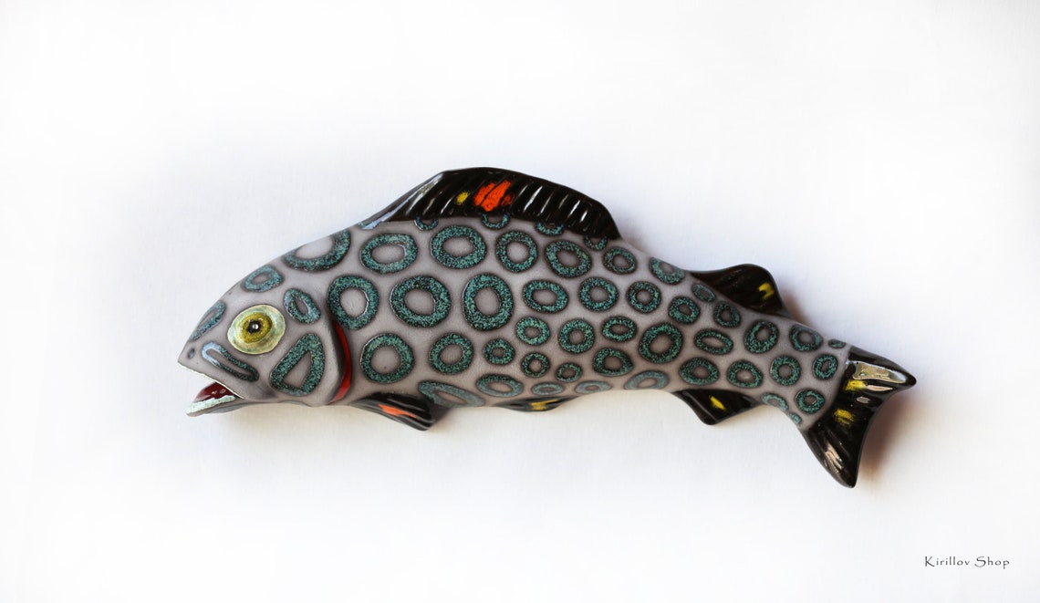 Ceramic Fish Wall Decor Handmade Art Fisherman Gift Home - Etsy