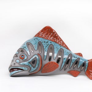 Ceramic Fish Wall Decor, Handmade Art, Fisherman Gift, Home Decor, MADE ...