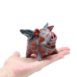 Flying Pig With Wings Ceramic Sculpture Handmade Art MADE TO ORDER - Etsy