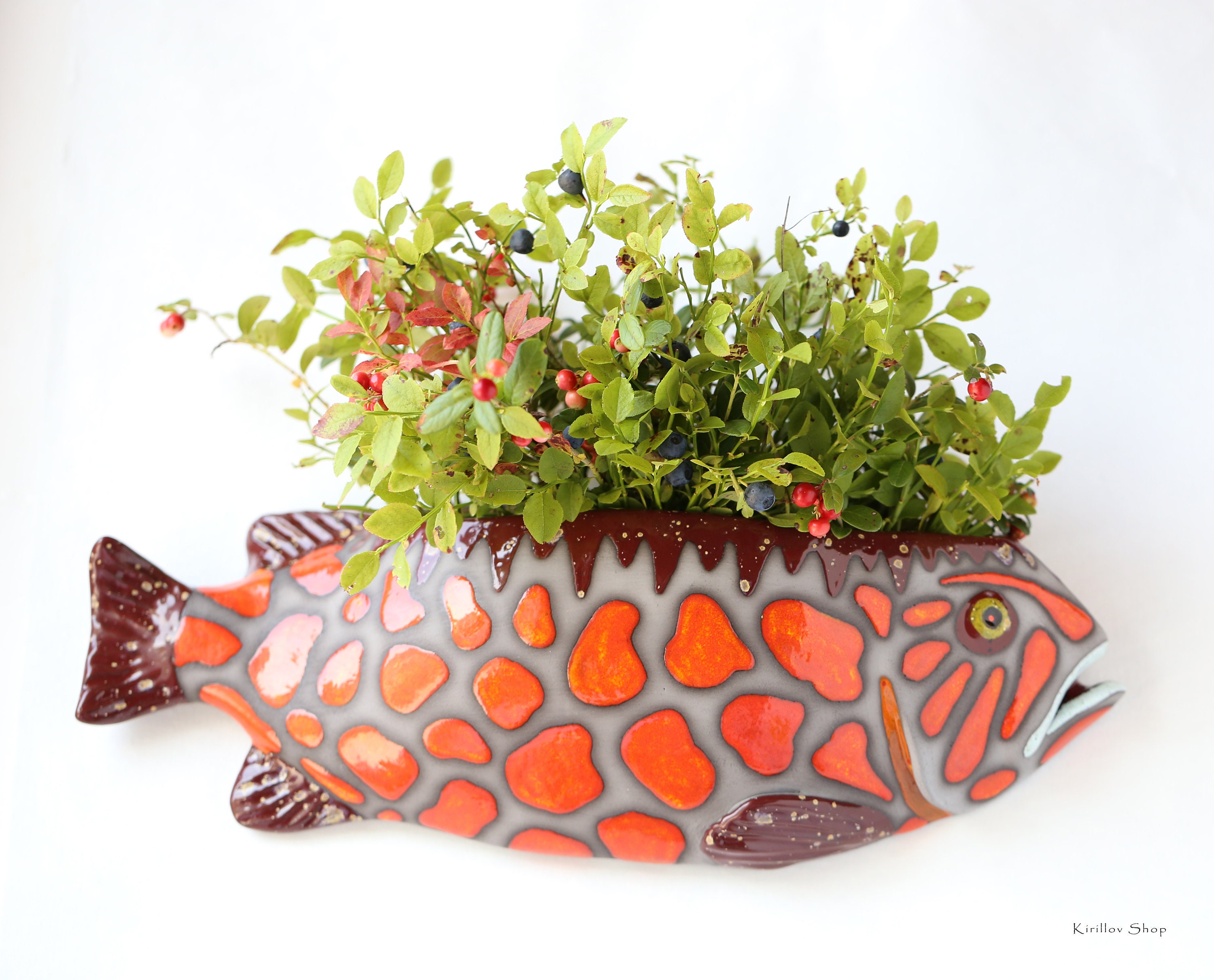 Handmade Ceramic Fish Wall Vase, Home Decor, Personalized Gift - MADE ...