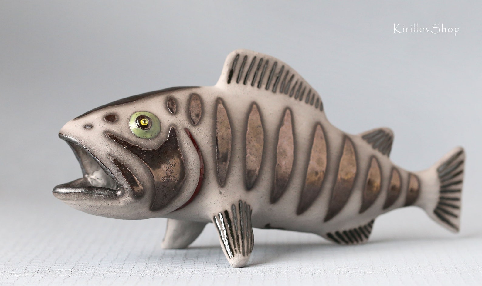 Fish Art Sculpture Ceramic Modern Figurine Table Sculpture - Etsy