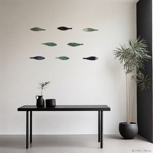 3D Fish Wall Art, Ceramic Fish Wall Art Sculpture, Set of 8, Decorative ...