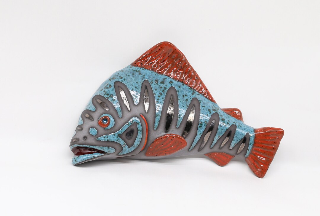 Ceramic Fish Wall Decor, Handmade Art, Fisherman Gift, Home Decor, MADE ...