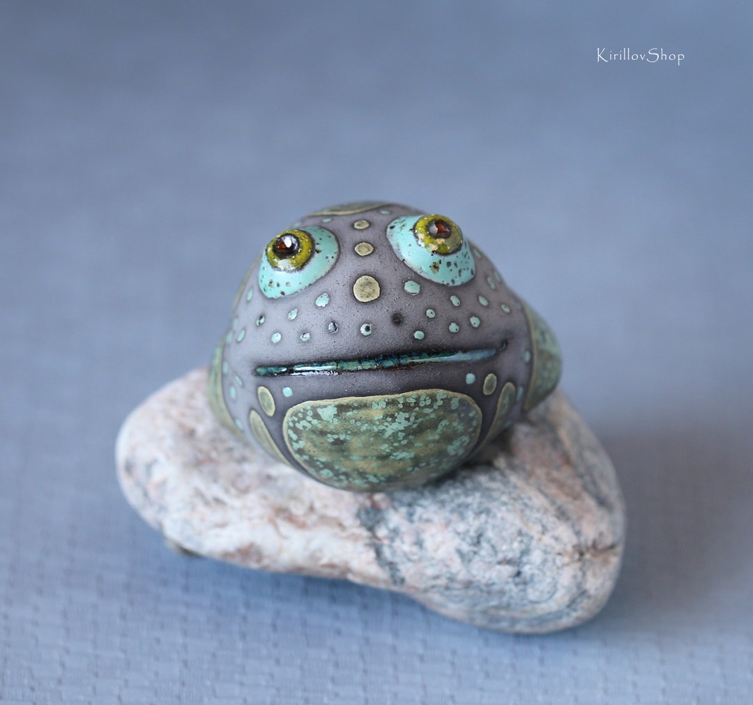Ceramic Sculpture Frog, Handmade Small Toad Figurine, Frog Gift ...