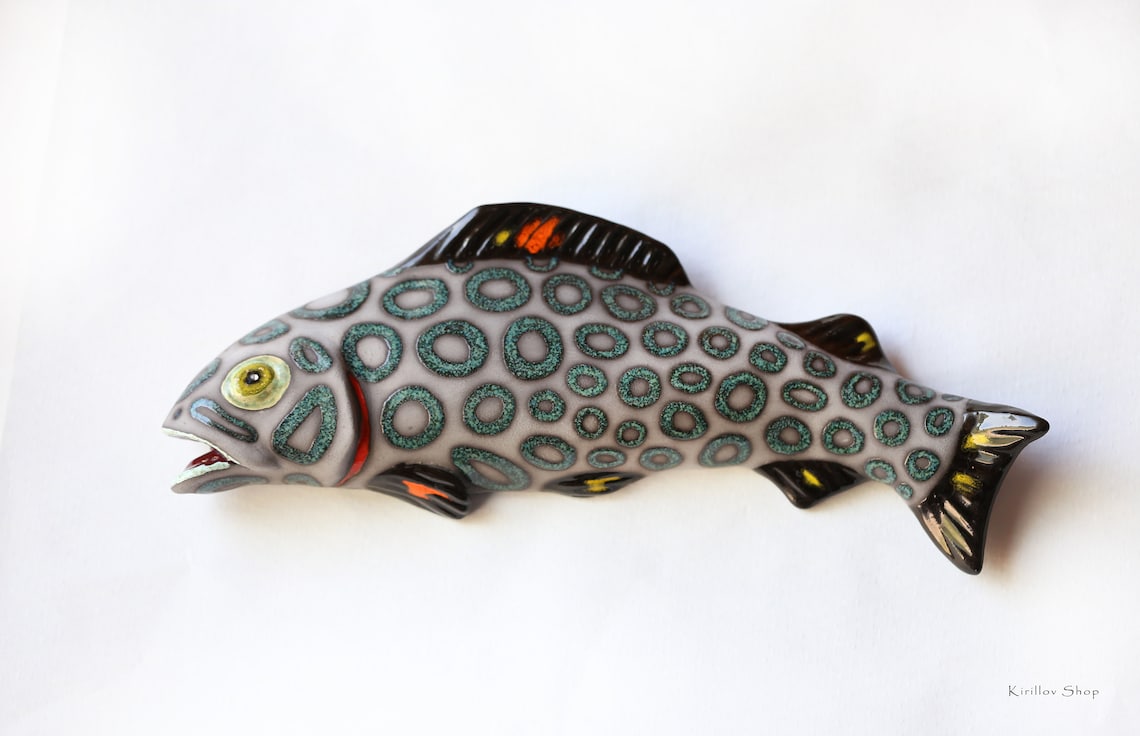 Ceramic Fish Wall Decor Handmade Art Fisherman Gift Home - Etsy