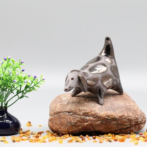 Black Dog Sculpture, Ceramic Art, Unique Gift, Handmade, MADE TO ORDER ...