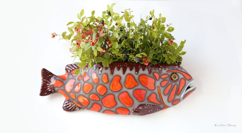 Handmade Ceramic Fish Wall Vase, Home Decor, Personalized Gift - MADE ...