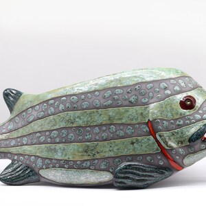 Handmade Ceramic Fish Wall Vase, Hanging Flower Vase, Unique Home Decor ...
