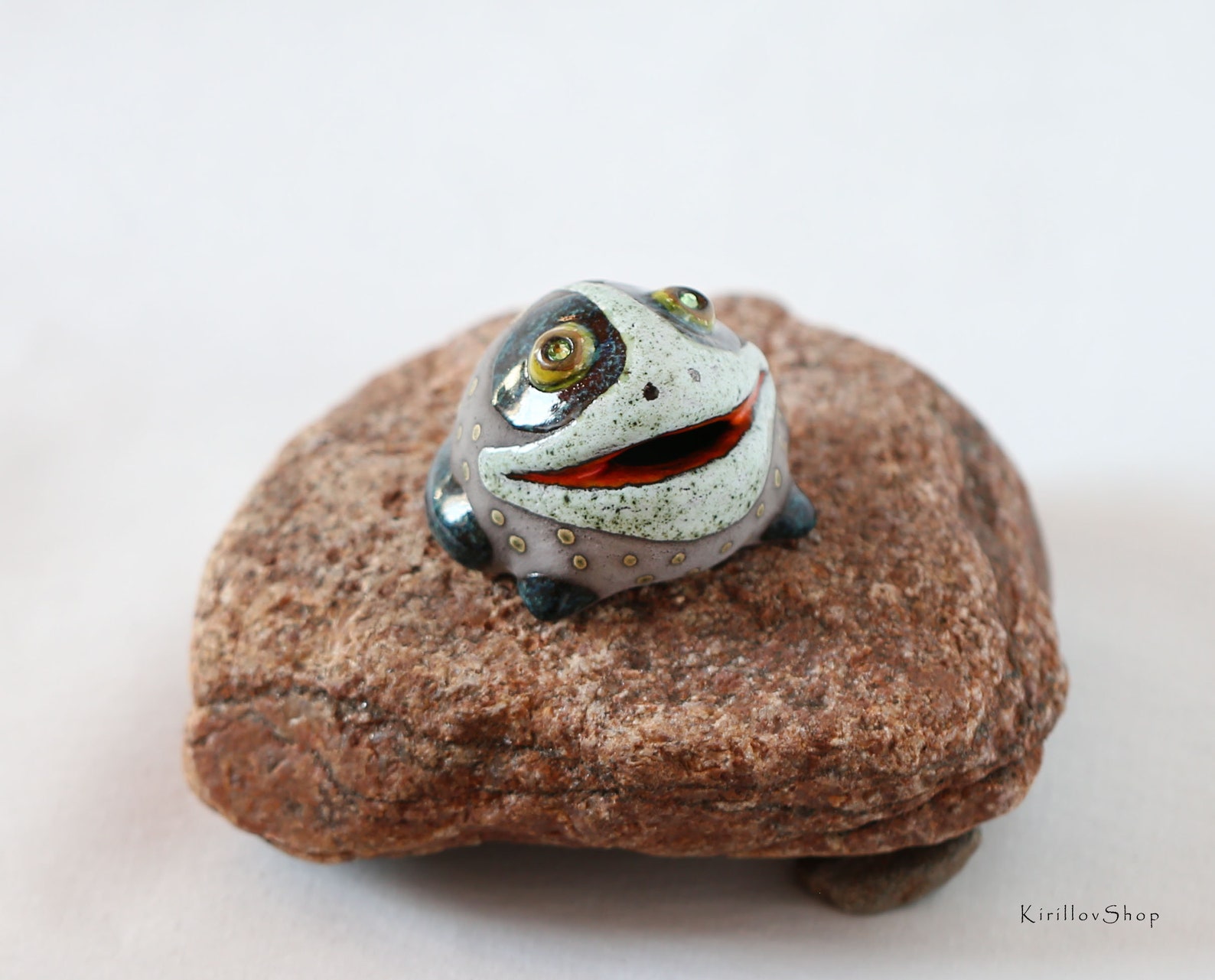 Ceramic Sculpture Frog Handmade Small Toad Figurine Frog - Etsy
