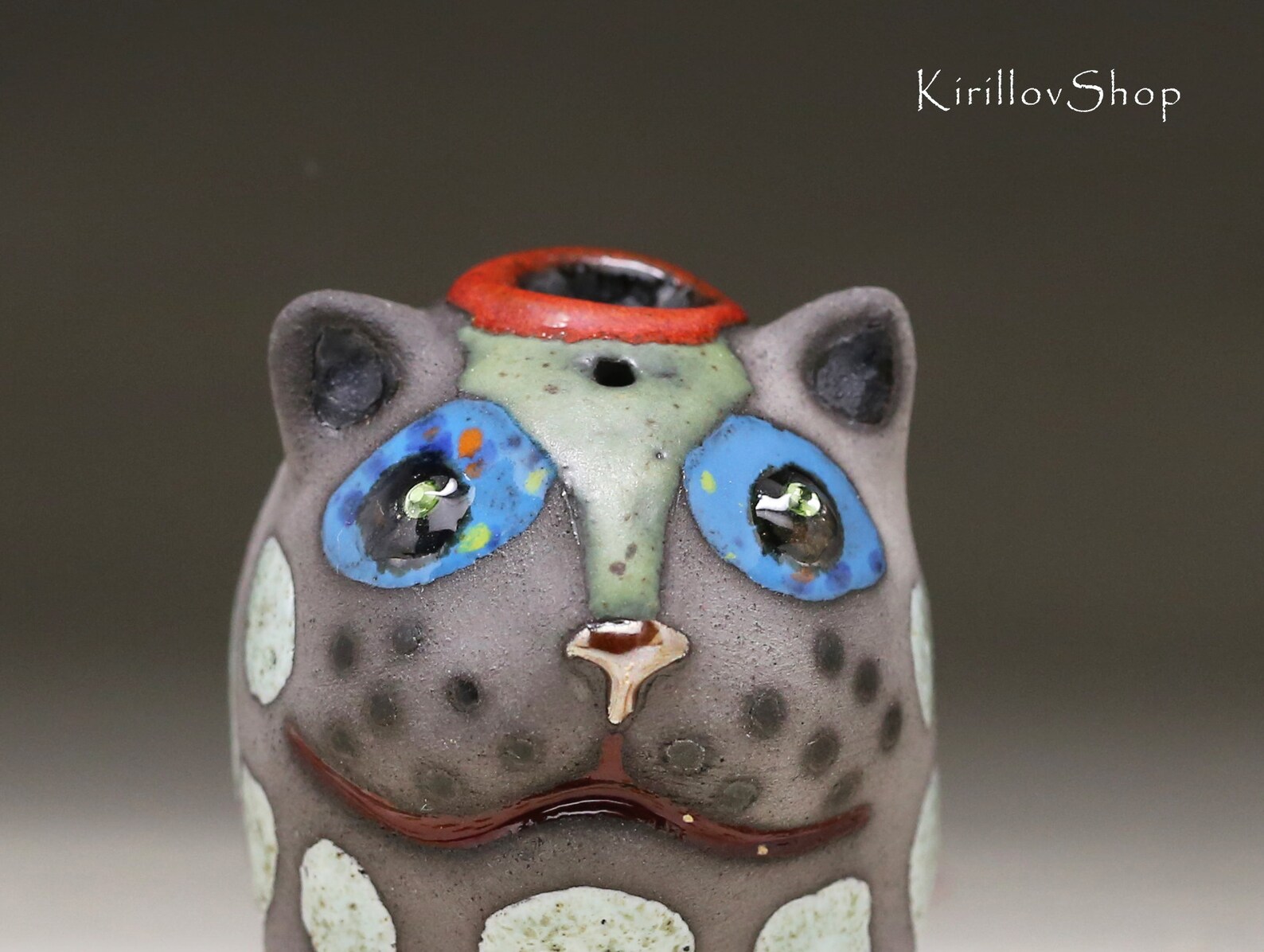 Animal Smoking Pipe Handmade Ceramic Cat Pipe Unique Gift - Etsy