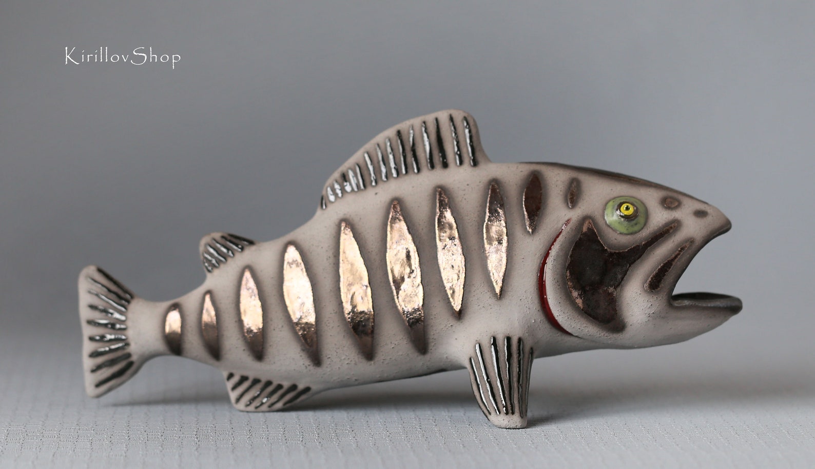 Fish Art Sculpture Ceramic Modern Figurine Table Sculpture - Etsy
