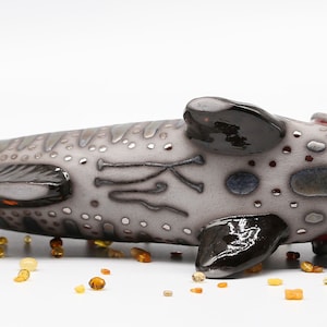 Fish Art Sculpture Ceramic Modern Figurine Table Sculpture Smallmouth ...