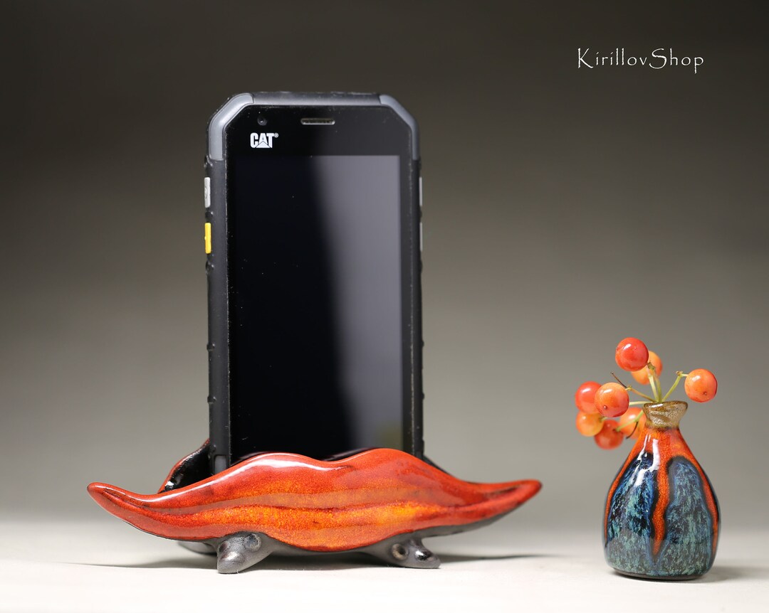 Ceramic Phone Stand Cell Phone Holder Ceramic Organizer - Etsy