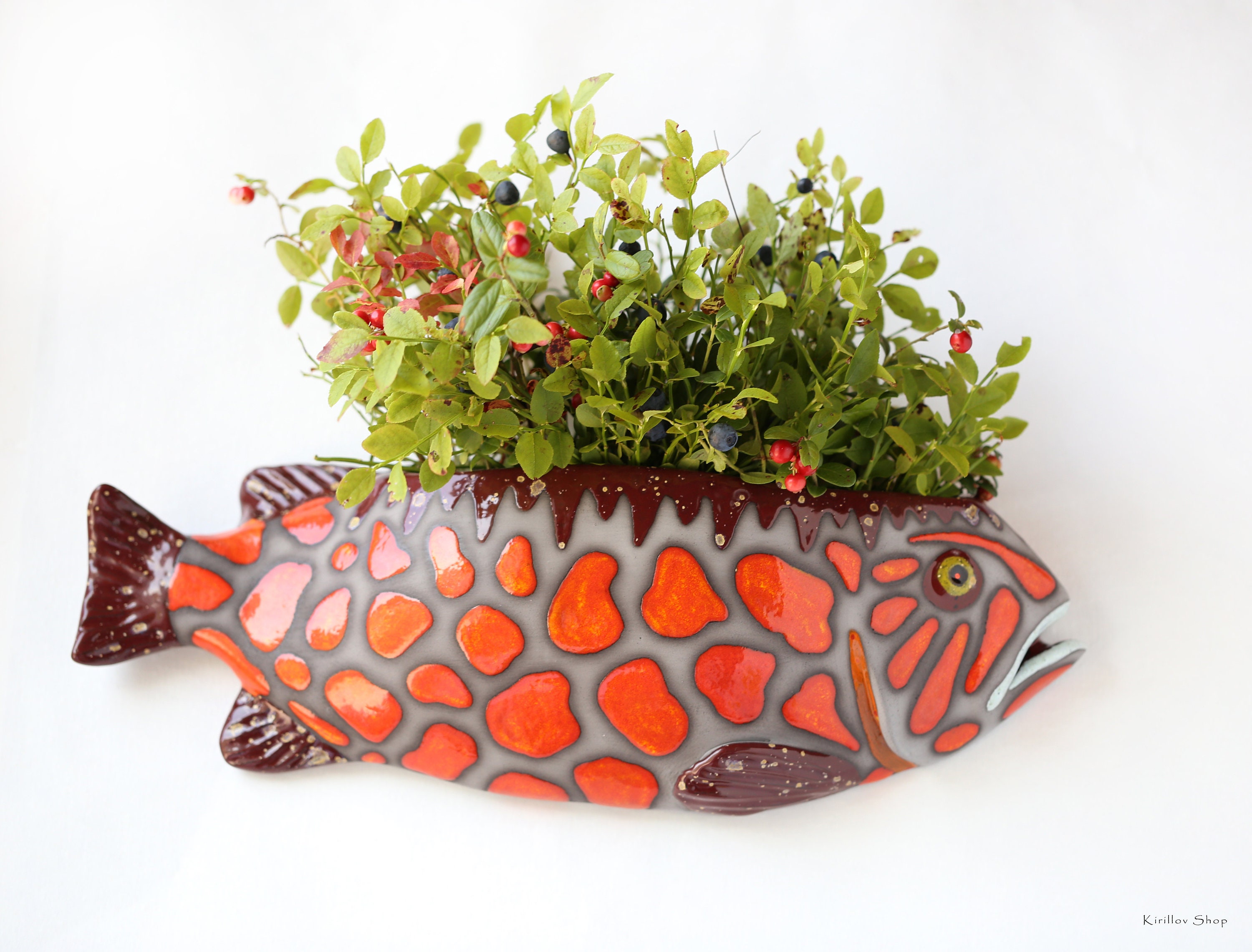Handmade Ceramic Fish Wall Vase, Home Decor, Personalized Gift - MADE ...