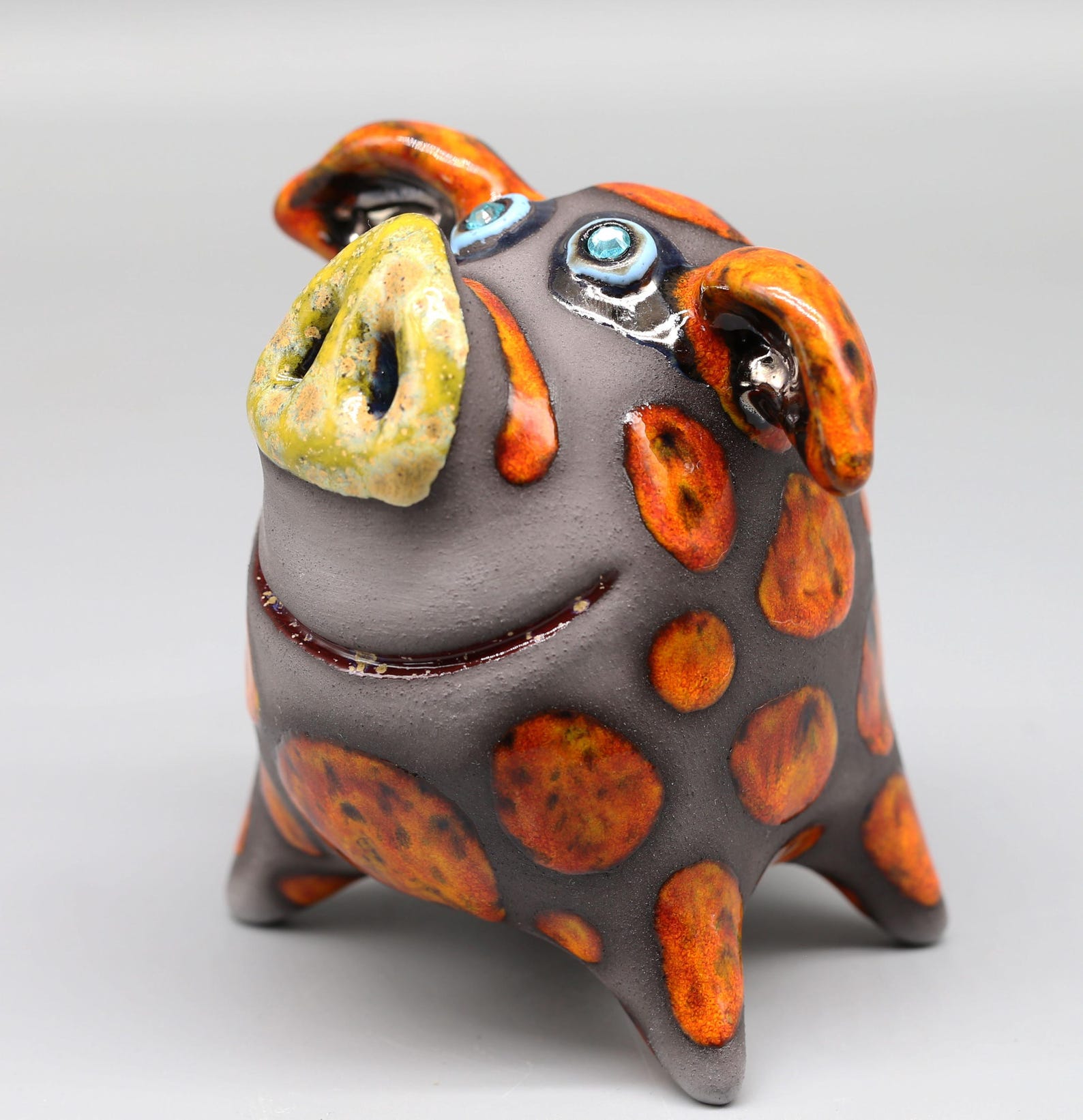 Handmade Ceramic Pig Figurine: Rustic Farmhouse Pottery Decor - MADE TO ...