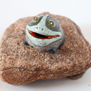 Ceramic Sculpture Frog, Handmade Small Toad Figurine, Frog Gift ...