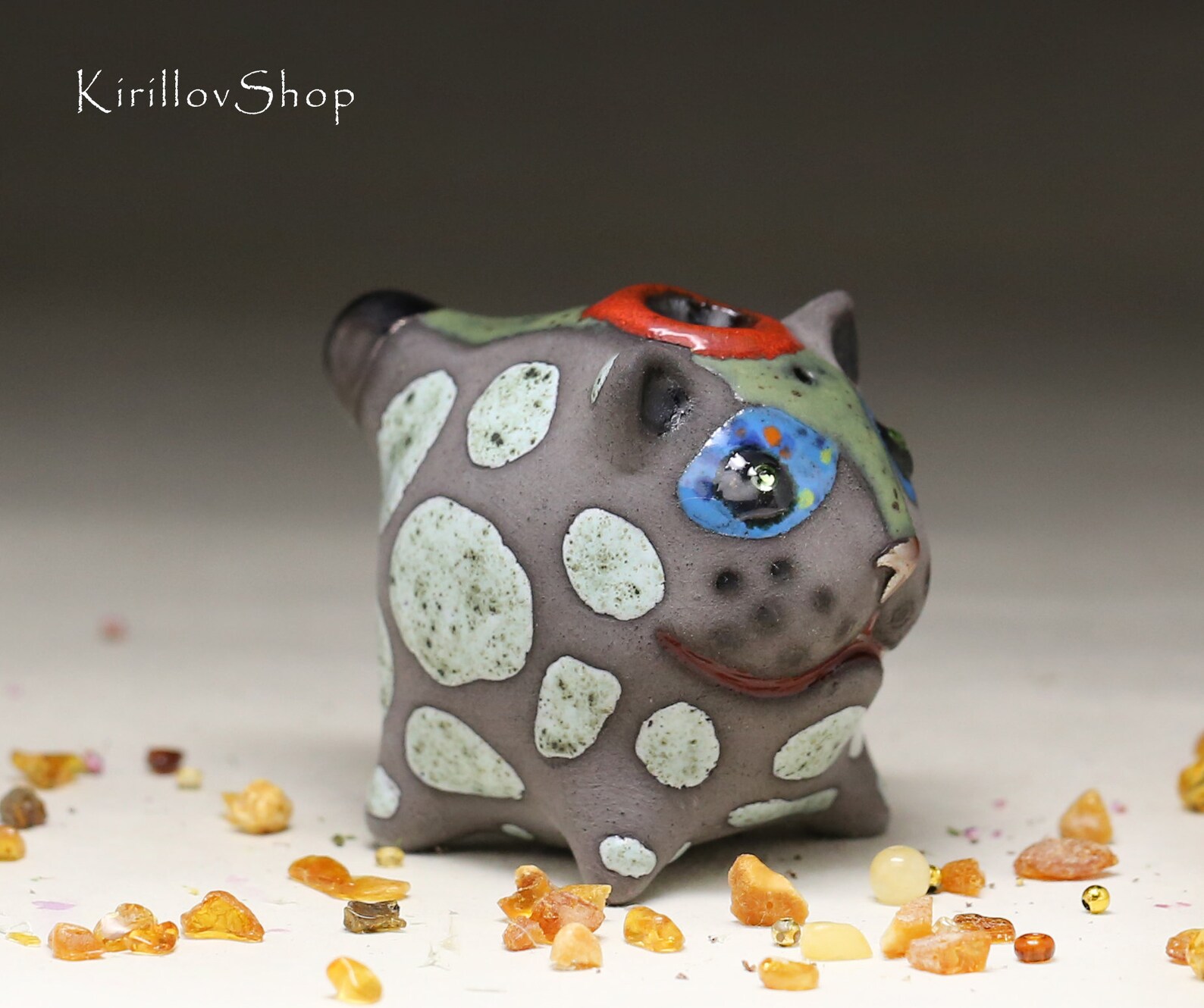 Animal Smoking Pipe Handmade Ceramic Cat Pipe Unique Gift - Etsy