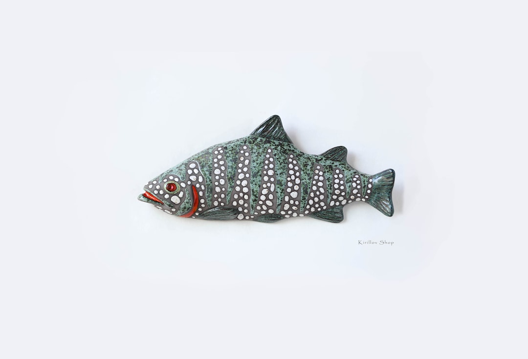 Fish Wall Decoration, Handmade Ceramic Art, Fisherman Gift, Sea Decor ...