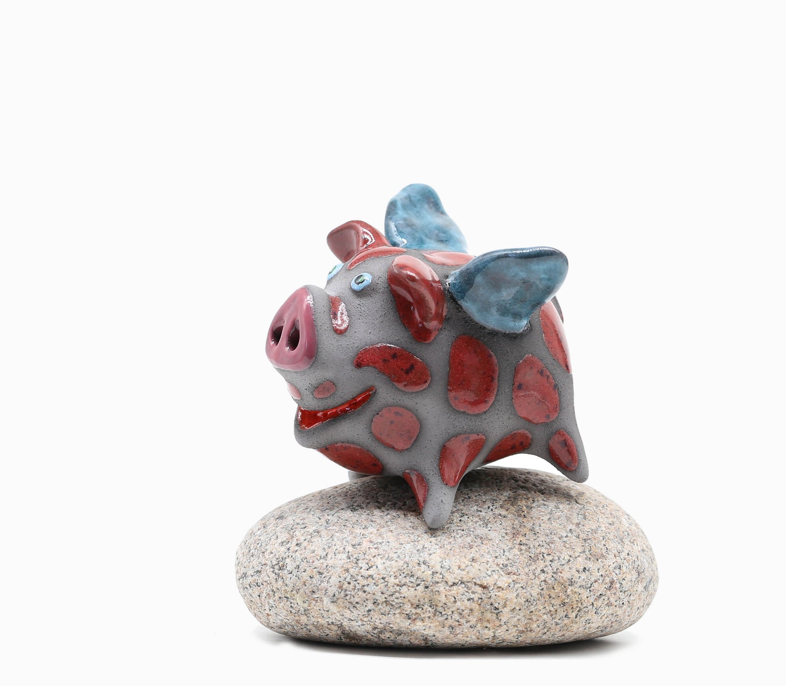 Flying Pig With Wings Ceramic Sculpture Handmade Art MADE TO ORDER - Etsy